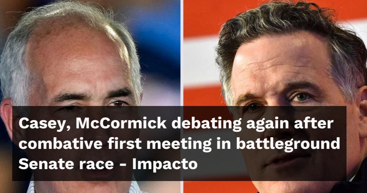 Casey, McCormick debating again after combative first meeting in ...