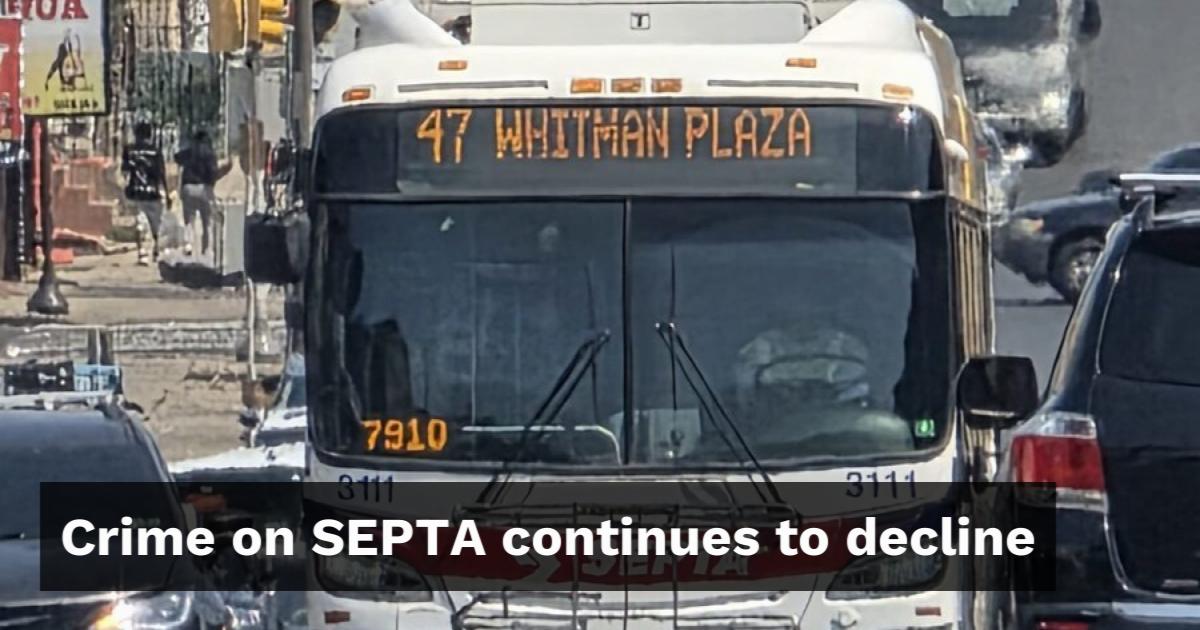 Crime on SEPTA continues to decline