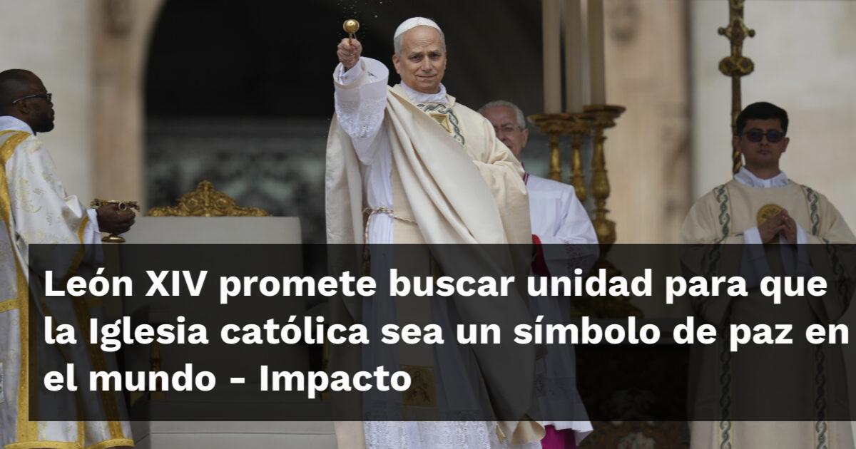 León XIV promete buscar unidad para que la Iglesia católica sea un símbolo de paz en el mundo ...