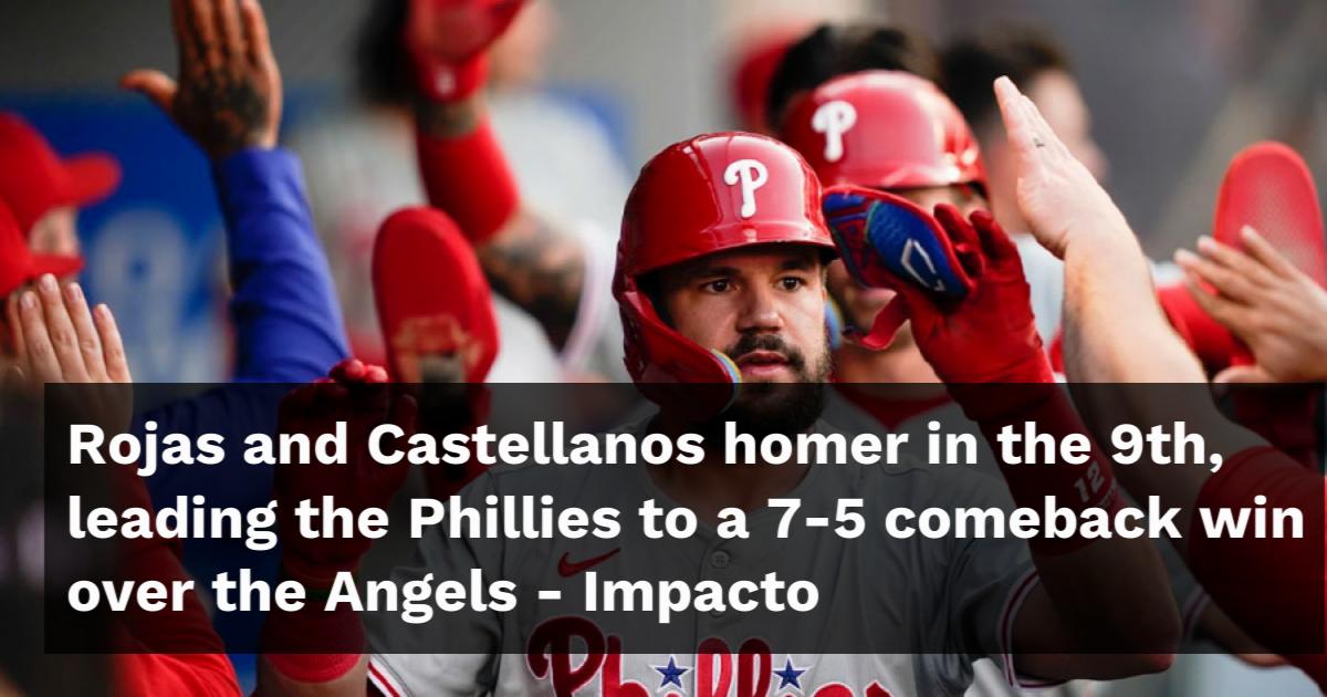 Rojas and Castellanos homer in the 9th, leading the Phillies to a 7-5 ...