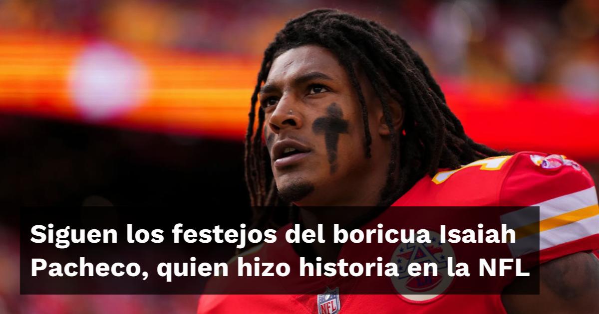 Siguen los festejos del boricua Isaiah Pacheco, quien hizo historia en ...