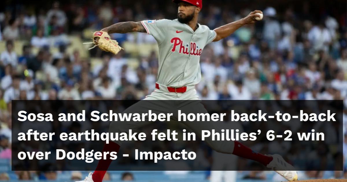 Sosa and Schwarber homer back-to-back after earthquake felt in Phillies