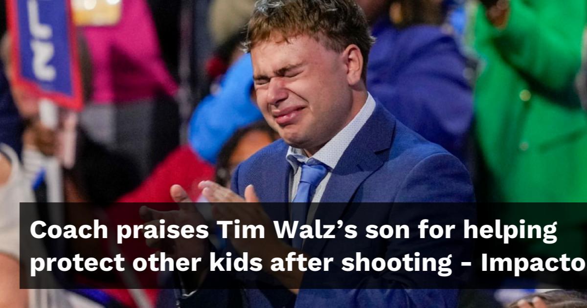 Coach praises Tim Walz's son for helping protect other kids after shooting