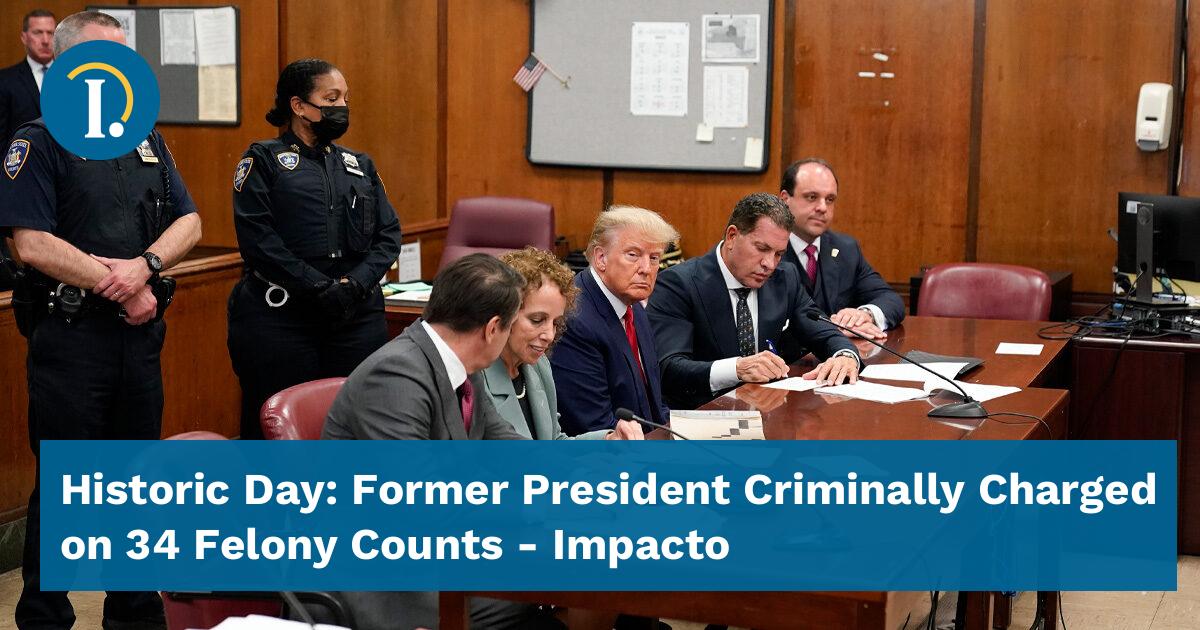 Historic Day: Former President Criminally Charged on 34 Felony Counts ...