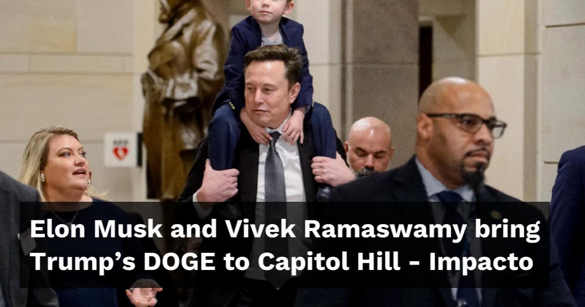 Elon Musk and Vivek Ramaswamy bring Trump's DOGE to Capitol Hill