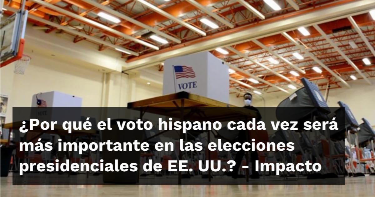 ¿Por qué el voto hispano cada vez será más importante en las elecciones ...