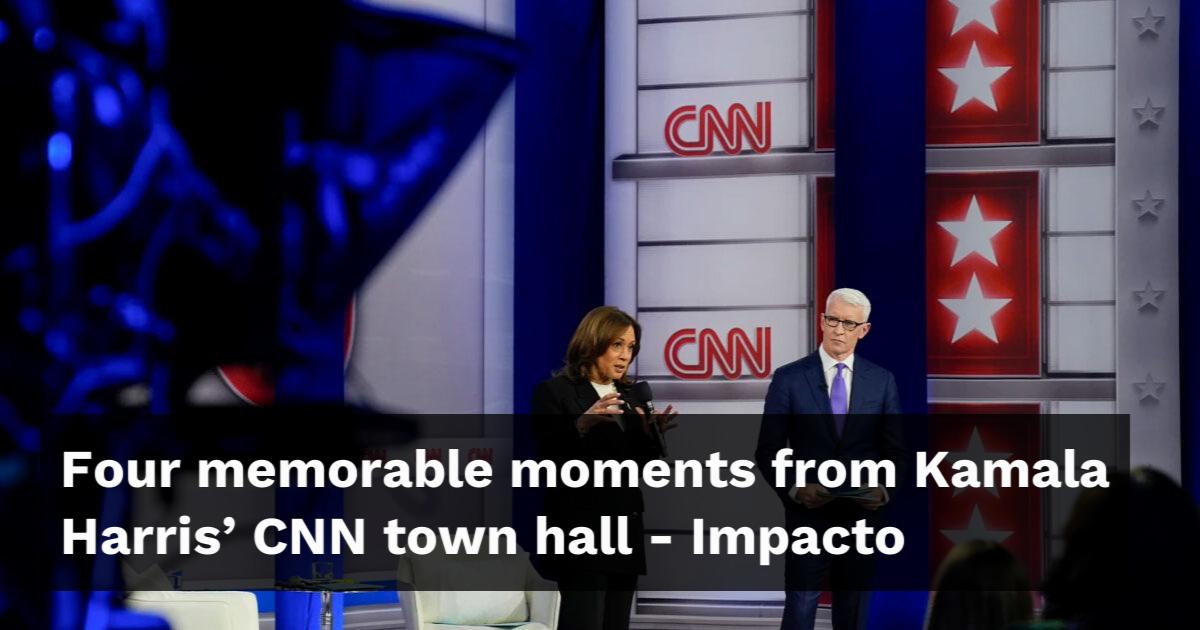 Four memorable moments from Kamala Harris' CNN town hall