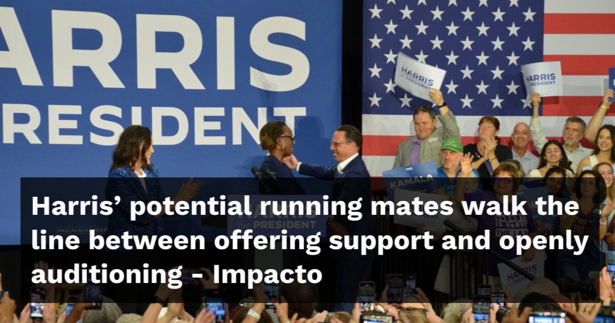 Harris' potential running mates walk the line between offering support ...
