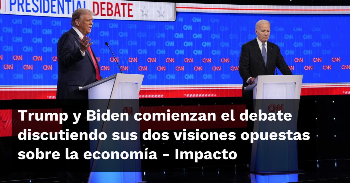Trump y Biden comienzan el debate discutiendo sus dos visiones opuestas ...
