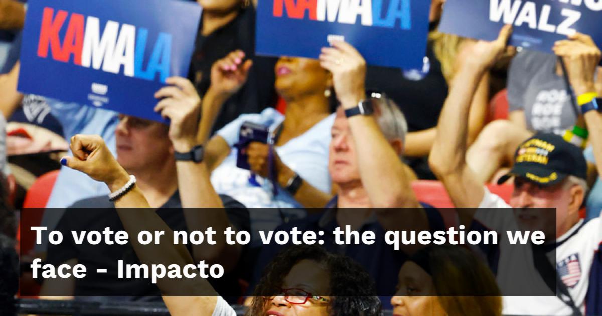 To vote or not to vote: the question we face