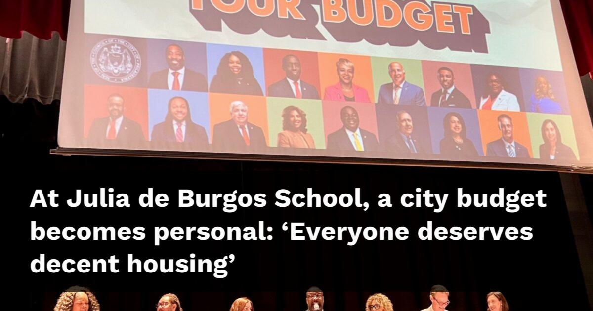 At Julia de Burgos School, a city budget becomes personal: ‘Everyone ...