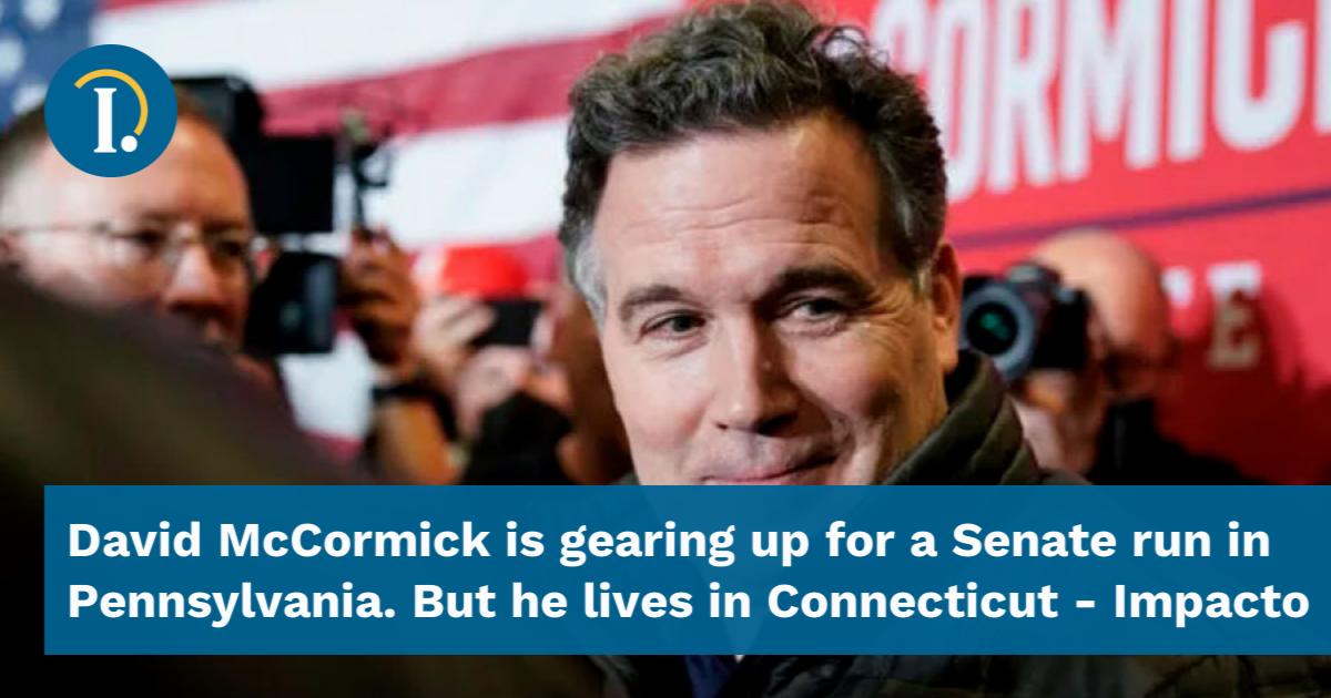 David McCormick is gearing up for a Senate run in Pennsylvania. But he ...