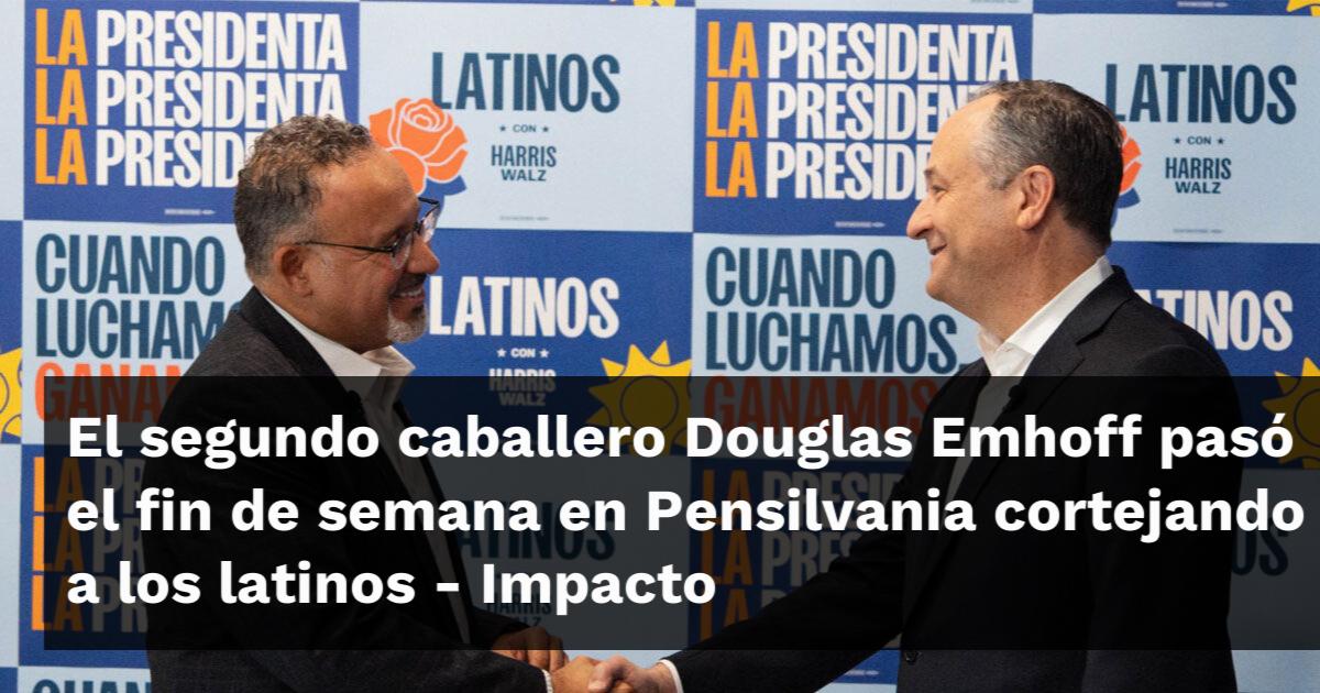 El segundo caballero Douglas Emhoff pasó el fin de semana en ...