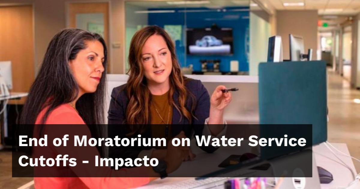 End of Moratorium on Water Service Cutoffs